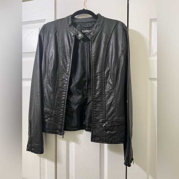 Express | Jackets & Coats | Express Black Leather Jacket | Poshmark